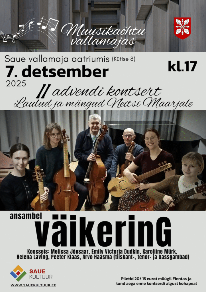 Muusikaõhtu vallamajas: 2. advendi kontsert – Saue valla kalender